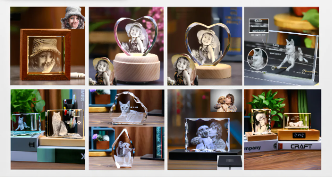 YAG 3W 3D Crystal Laser Engraving Machine For Transparent Material ...